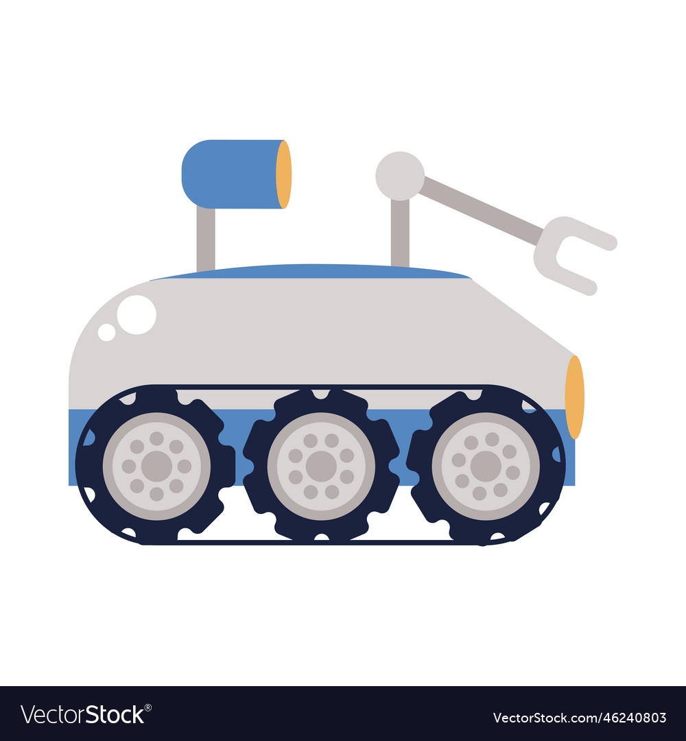 Explorer space outer cart Royalty Free Vector Image