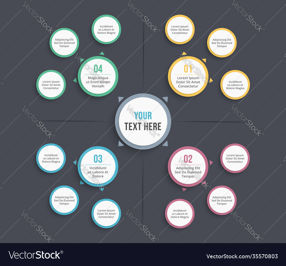 Mind map template Royalty Free Vector Image - VectorStock