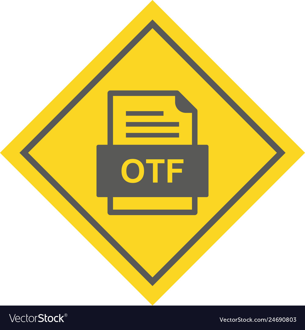 Otf File Document Icon Royalty Free Vector Image
