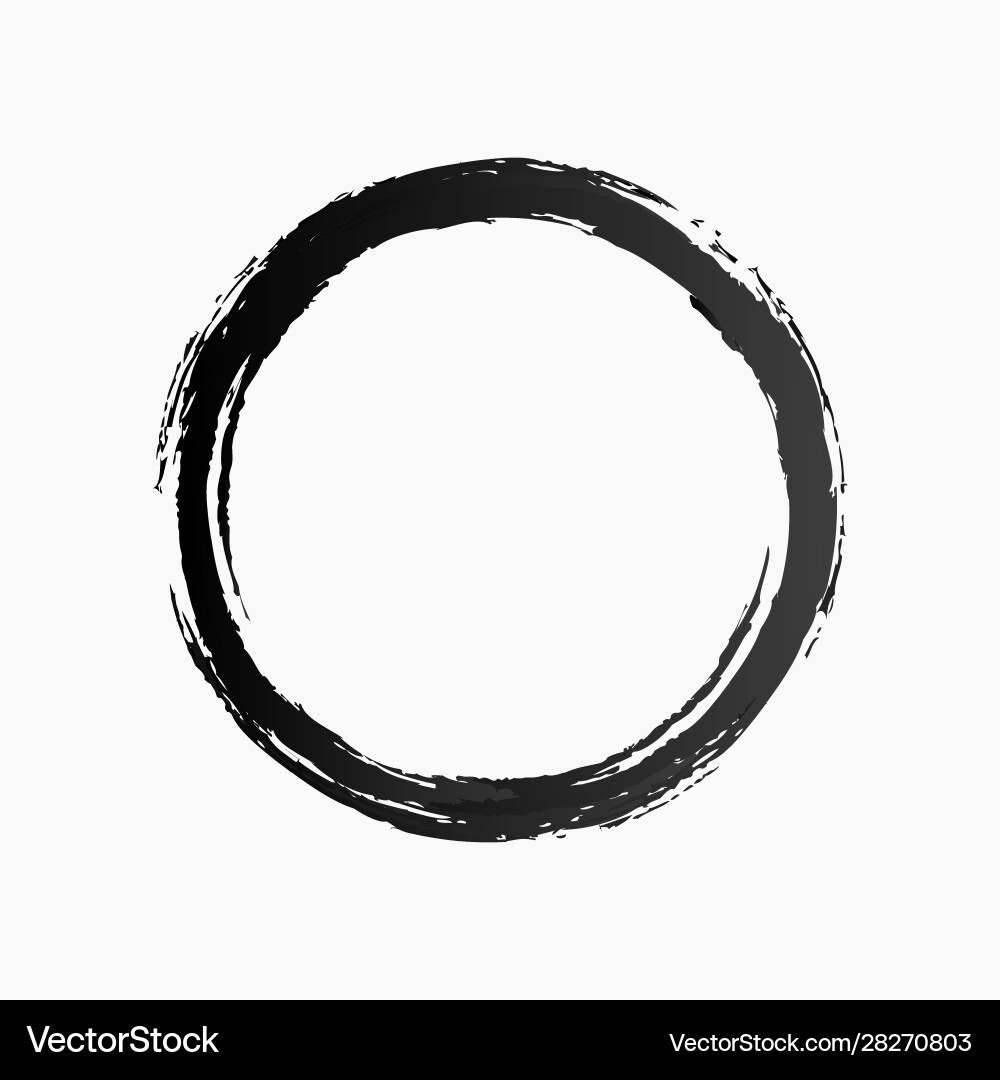 Ring watercolor texture black color style Vector Image
