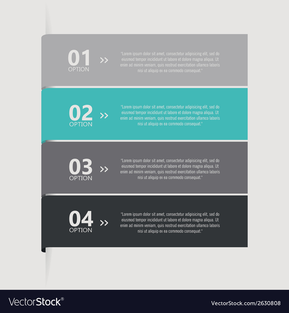 Abstract four easy steps on a special background Vector Image