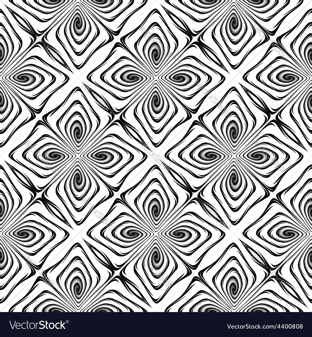 Design Seamless Monochrome Decorative Pattern Vector Image