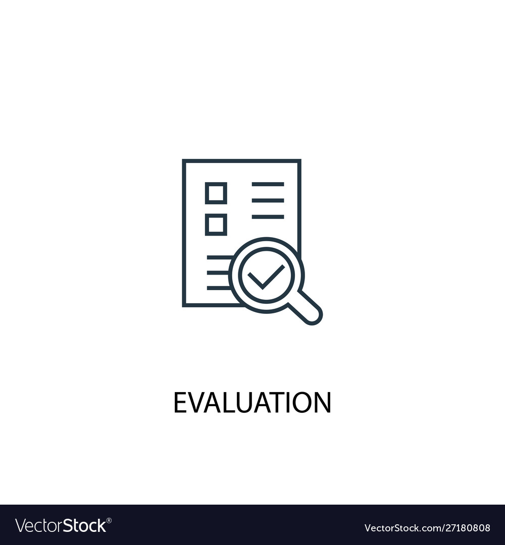 Evaluation concept line icon simple element Vector Image