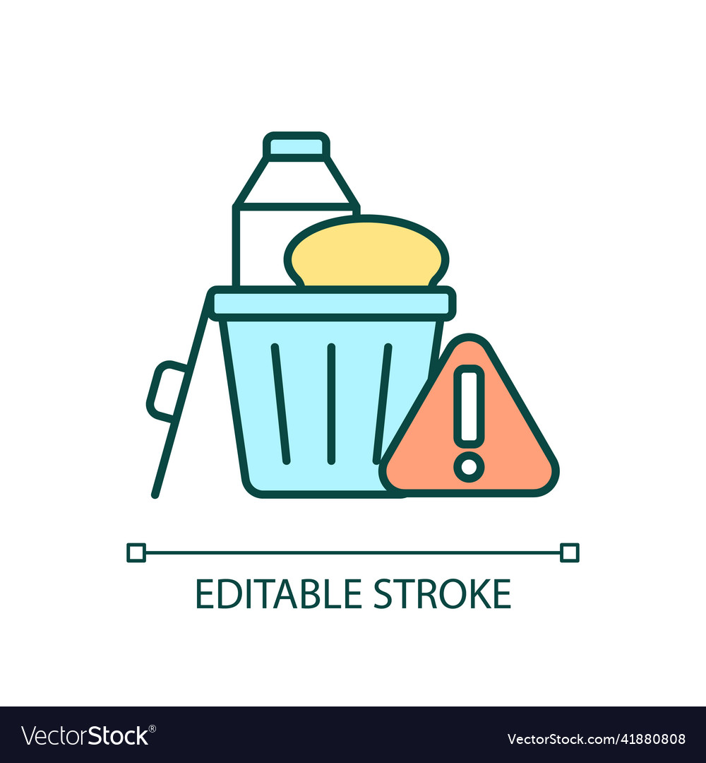 Food waste rgb color icon Royalty Free Vector Image