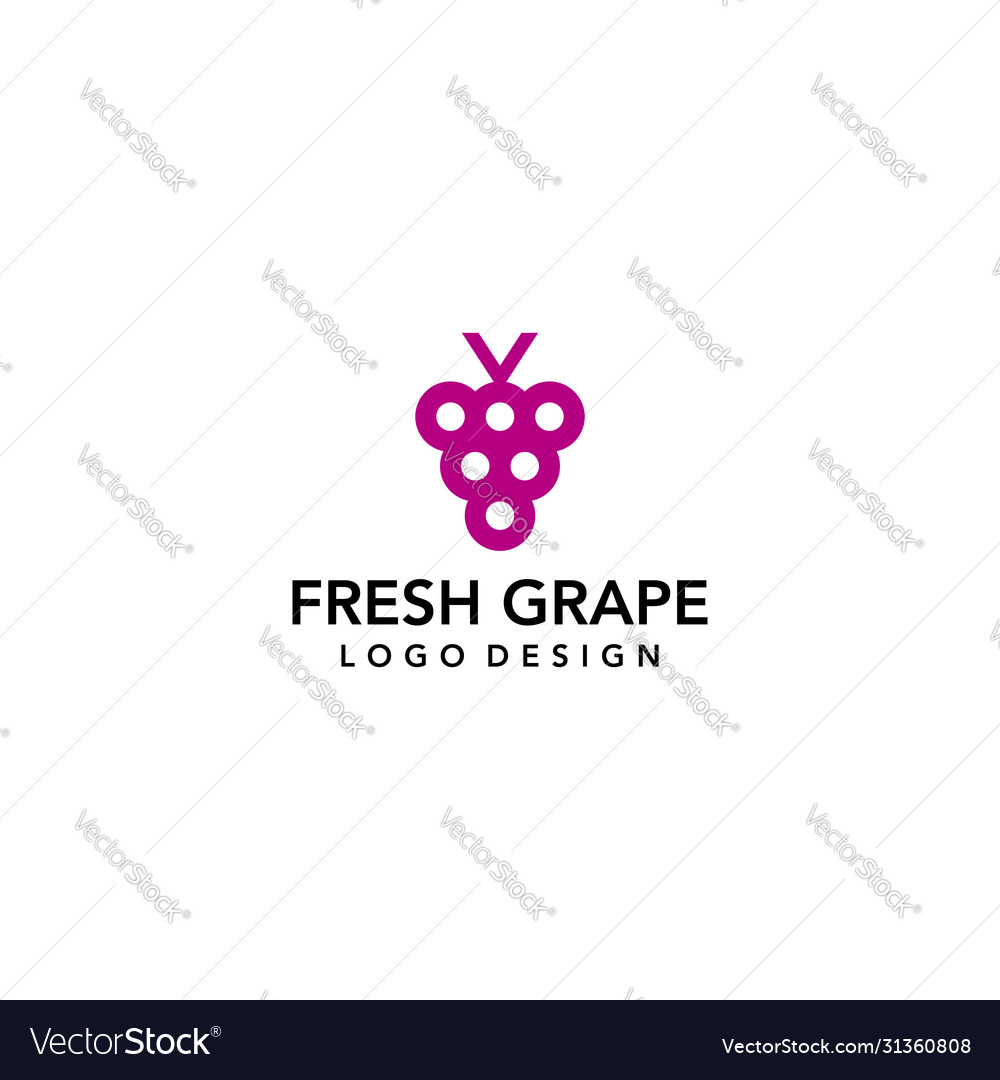 Grape logo Royalty Free Vector Image - VectorStock