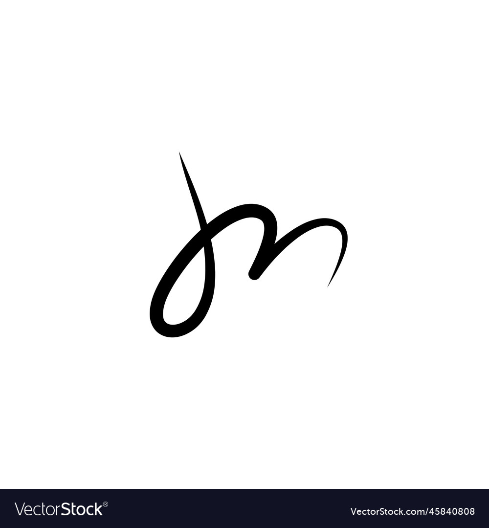 Initials j and m jm logo signature icon Royalty Free Vector Initials j and m jm logo signature icon Royalty Free Vector