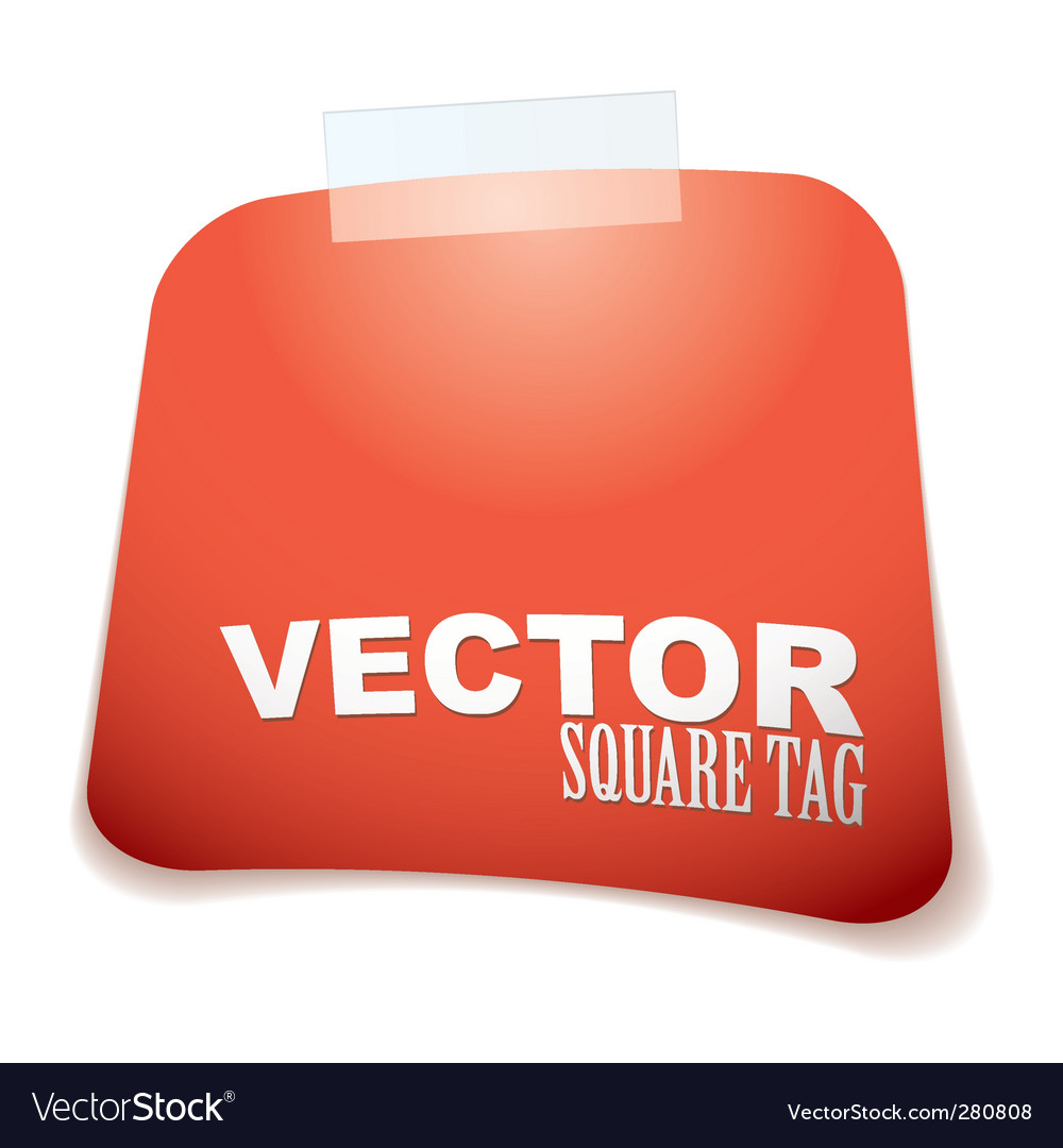 Square tag red Royalty Free Vector Image - VectorStock