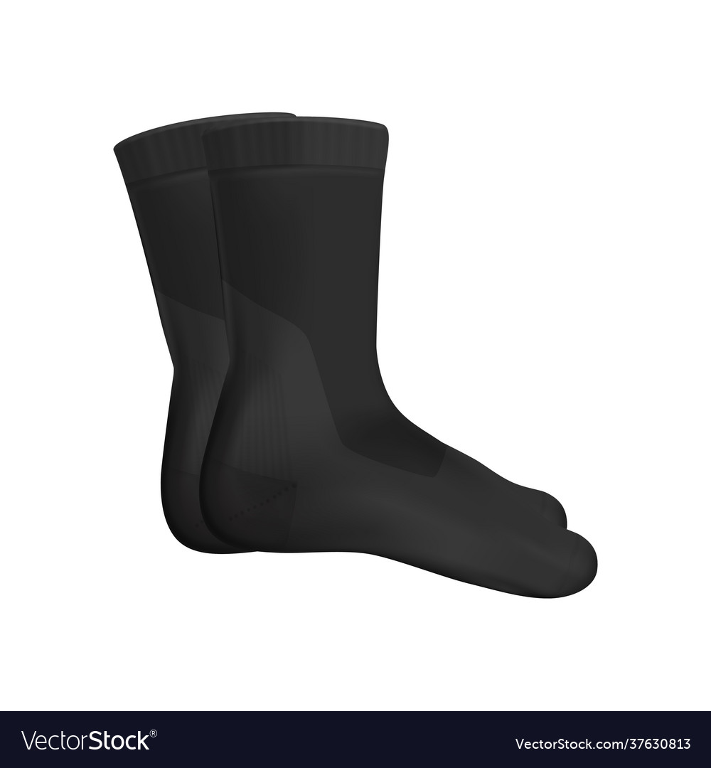 Black high socks composition Royalty Free Vector Image