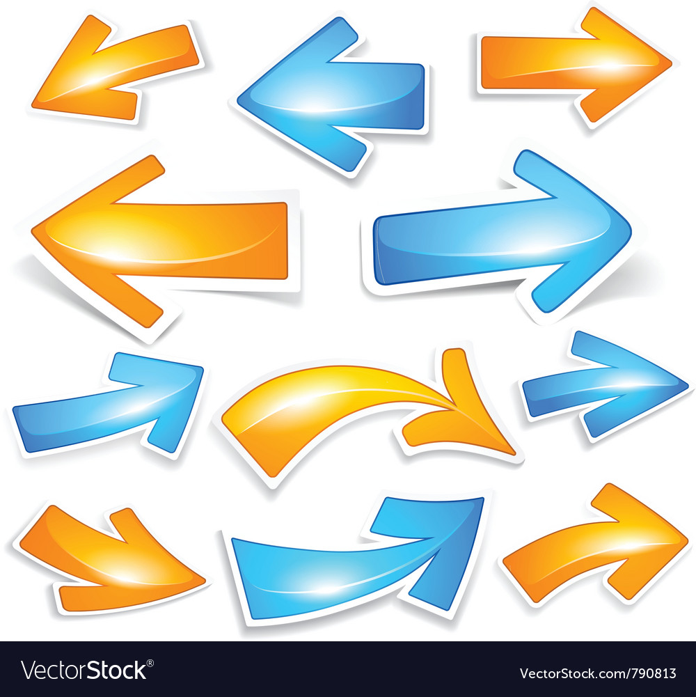 Colour arrows Royalty Free Vector Image - VectorStock