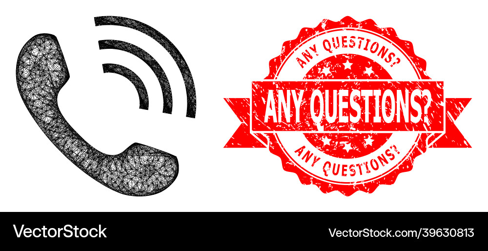 Distress any questions question stamp seal and net