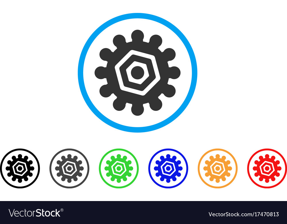 Gear rounded icon Royalty Free Vector Image - VectorStock