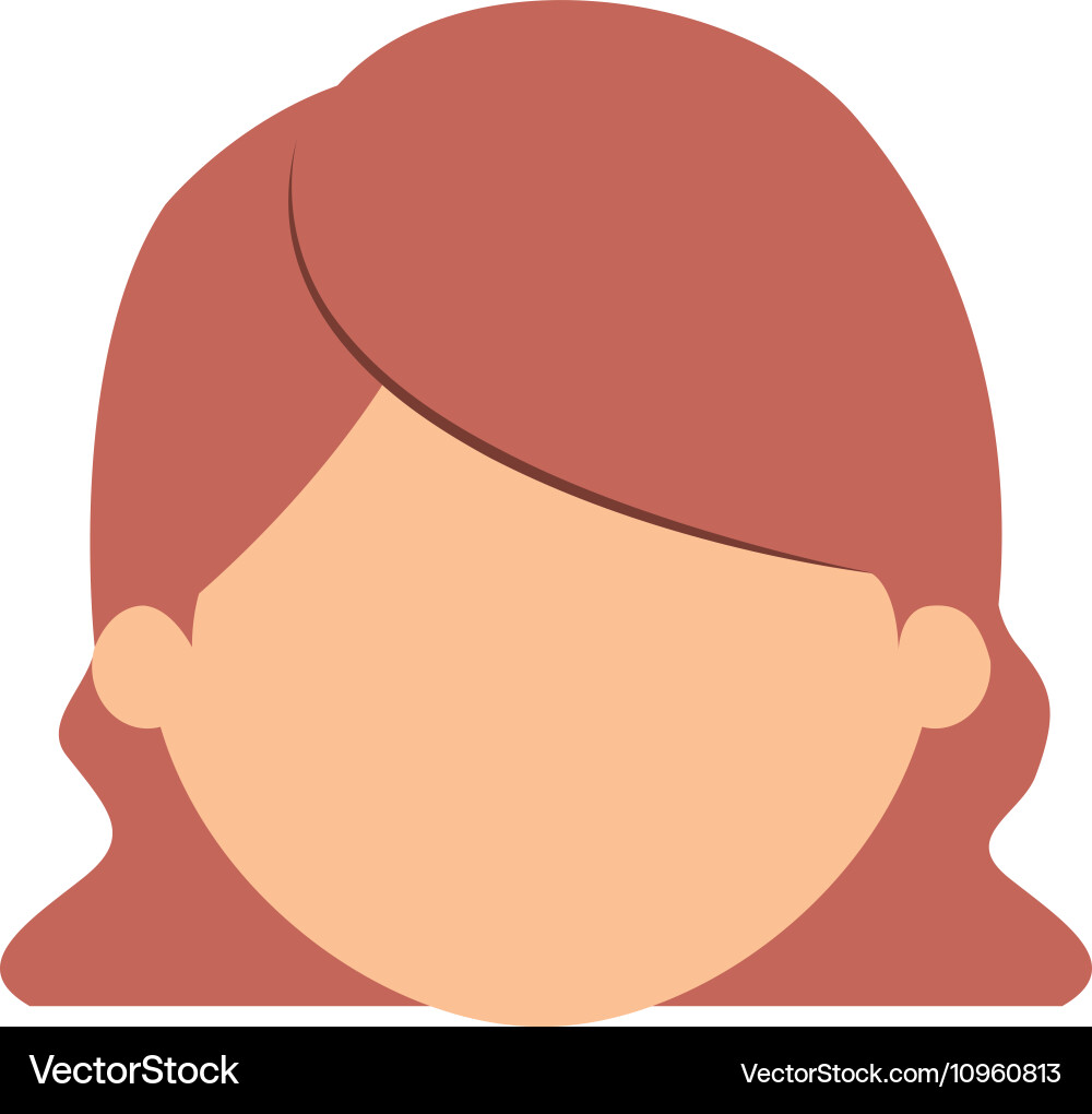 Girl cartoon head design Royalty Free Vector Image