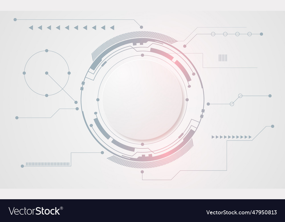 Grey white abstract technology background Vector Image
