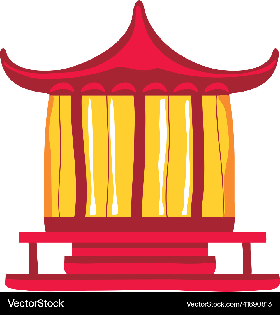 Japanese pagoda cartoon Royalty Free Vector Image