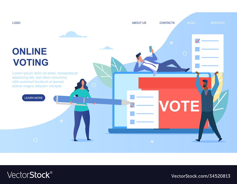 Online voting concept Royalty Free Vector Image Online voting concept Royalty Free Vector Image