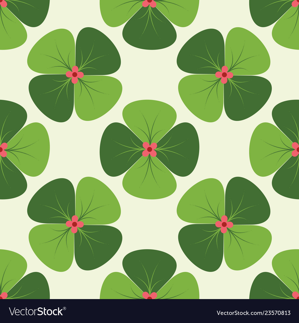 Pattern 0064 clover Royalty Free Vector Image - VectorStock
