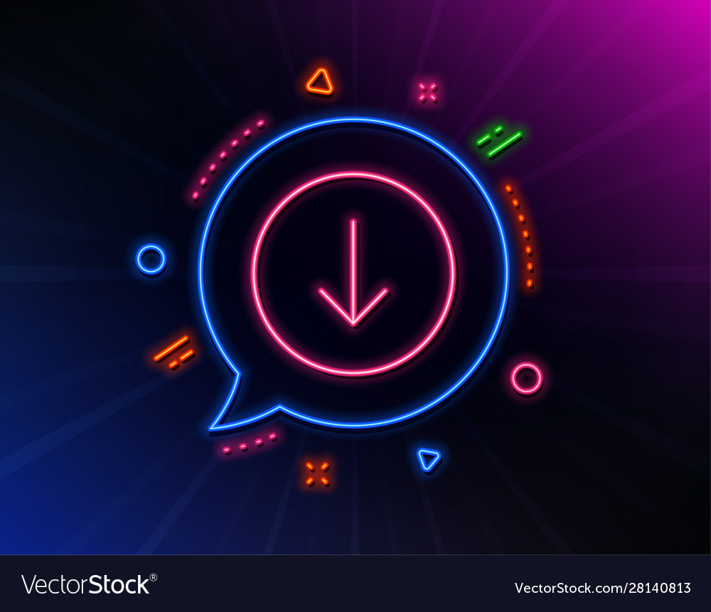 Scroll down button line icon scrolling screen Vector Image