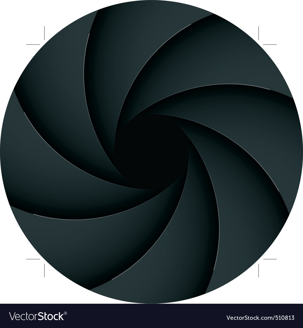 Shutter aperture Royalty Free Vector Image - VectorStock