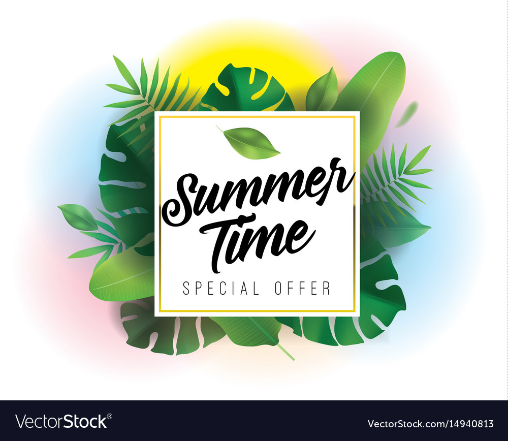 Summer time background for posters Royalty Free Vector Image