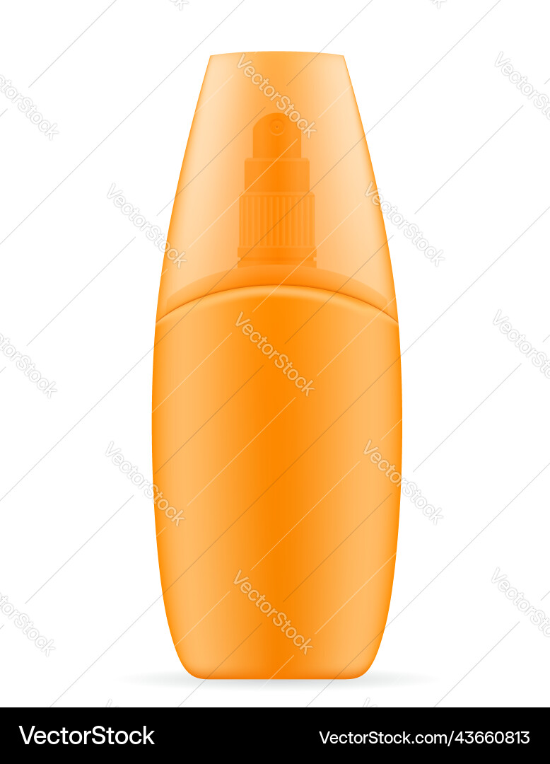 Sun cream lotion sunblock suntan in a plastic Vector Image