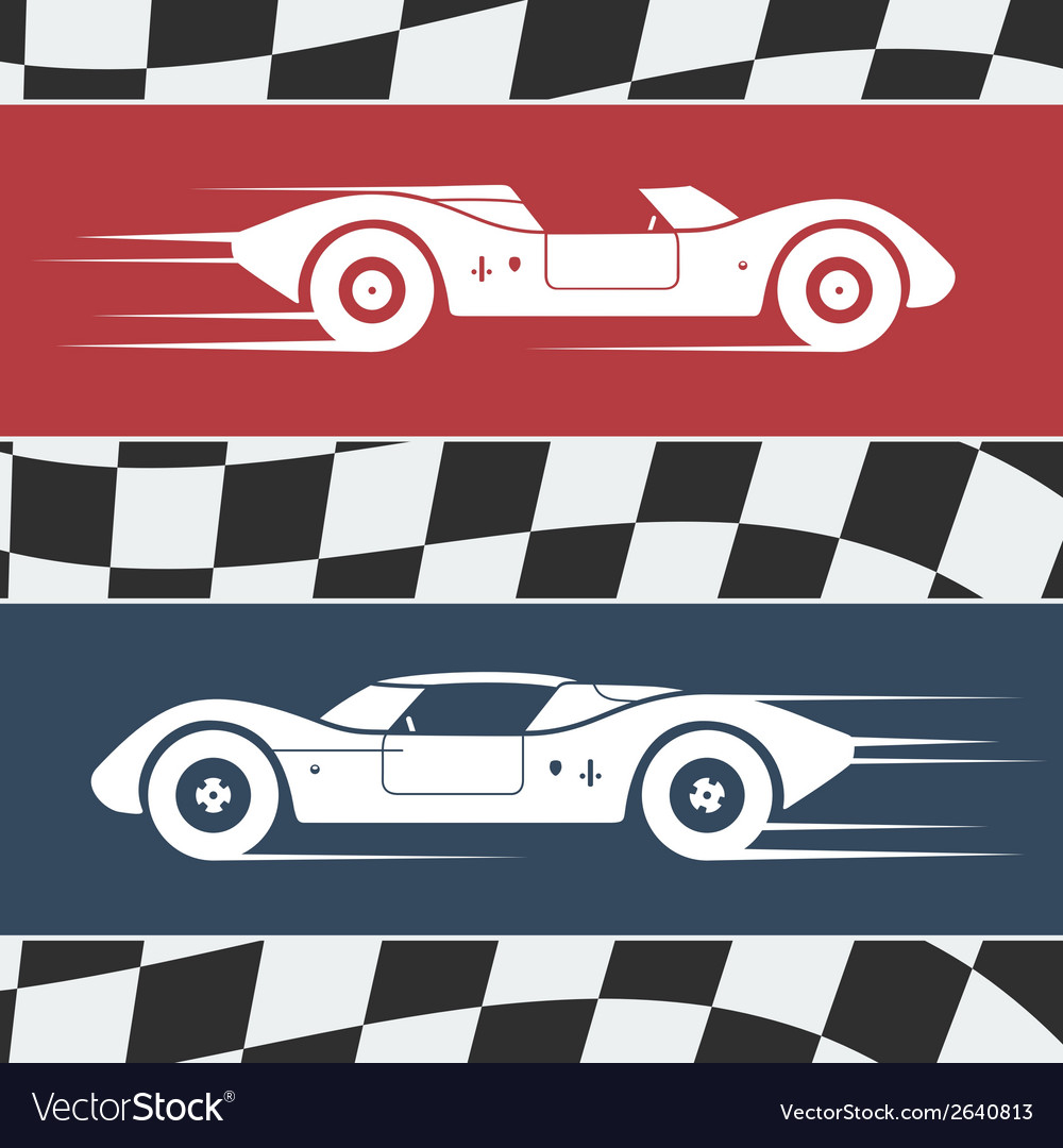 Two race cars Royalty Free Vector Image - VectorStock
