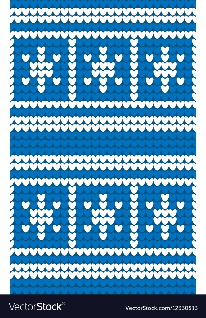 Winter seamless knitting pattern Royalty Free Vector Image