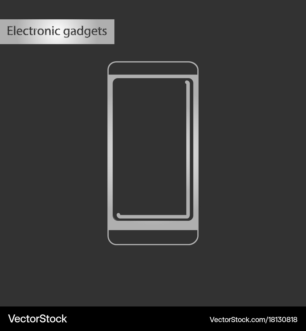 Black and white style icon mobile phone Royalty Free Vector