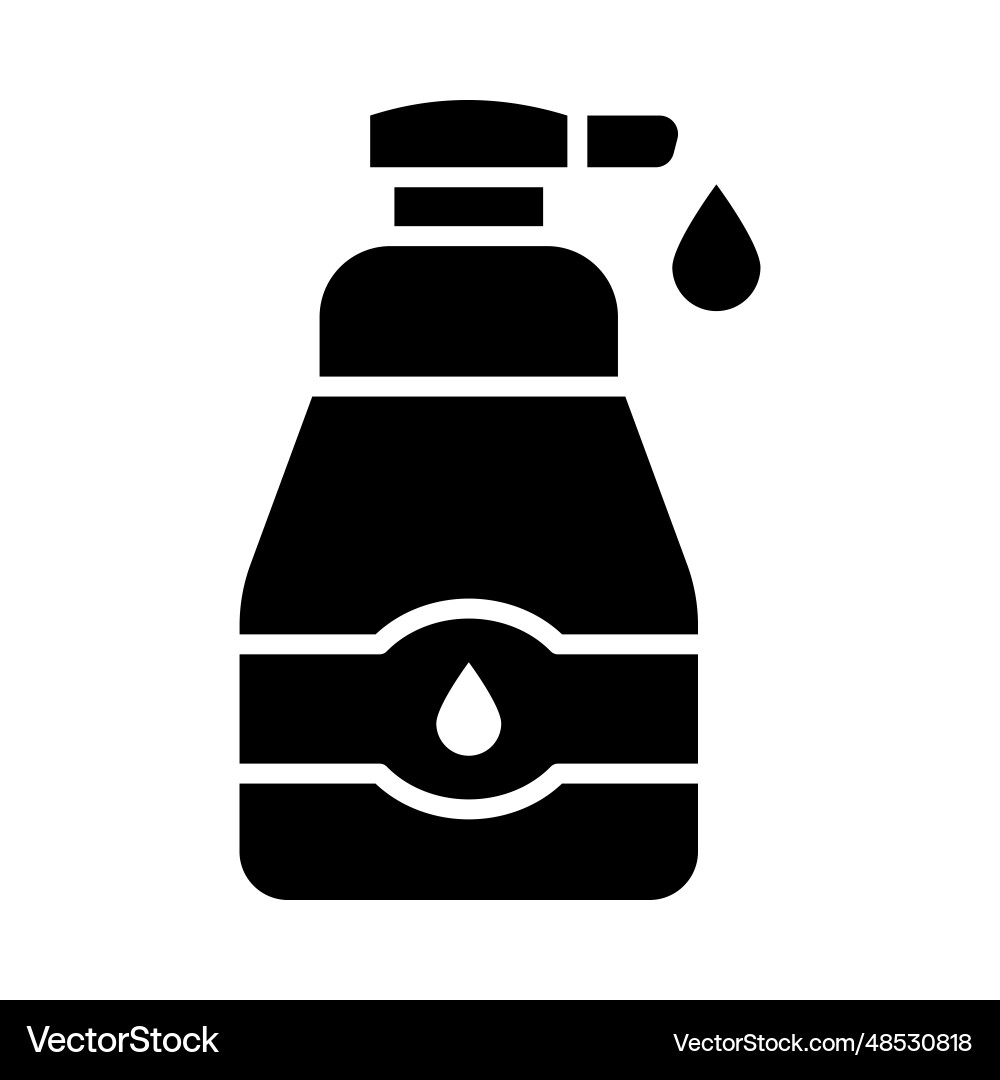 Body lotion glyph icon for personal Royalty Free Vector