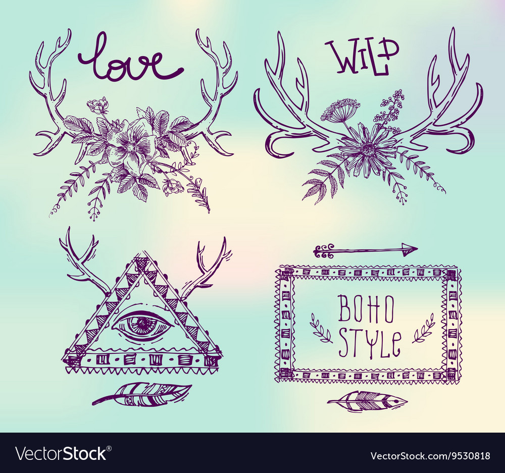 Boho Royalty Free Vector Image - VectorStock