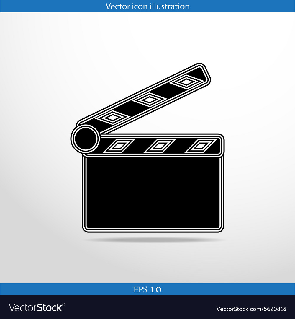 Clapperboard web icon Royalty Free Vector Image