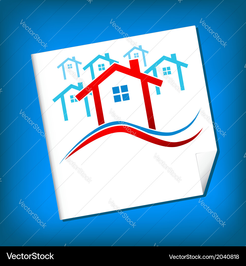 Houses real estate Royalty Free Vector Image - VectorStock