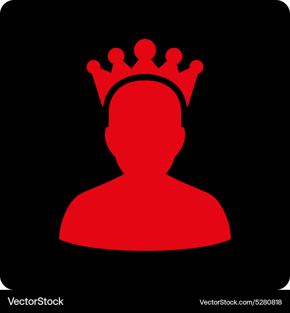 King icon from award buttons overcolor set Vector Image