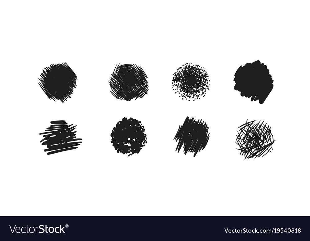 Scribble smears set Royalty Free Vector Image - VectorStock