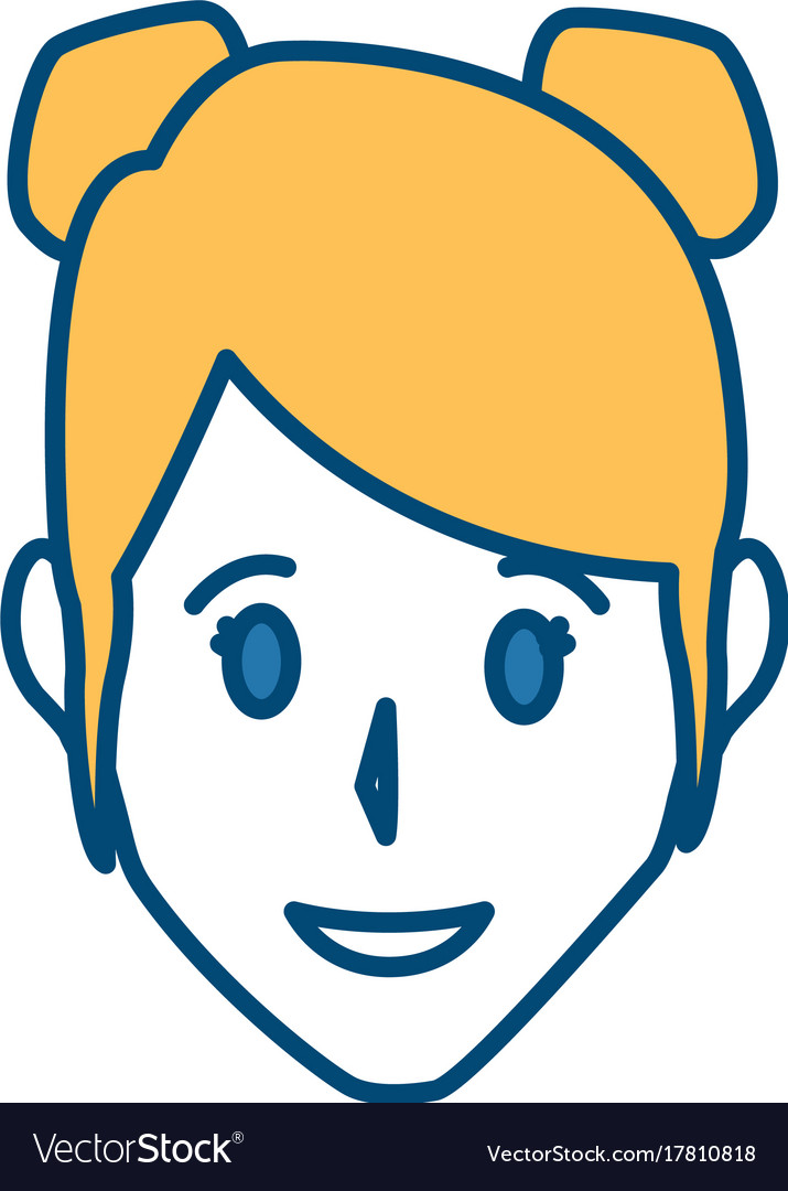 Woman smiling cartoon Royalty Free Vector Image