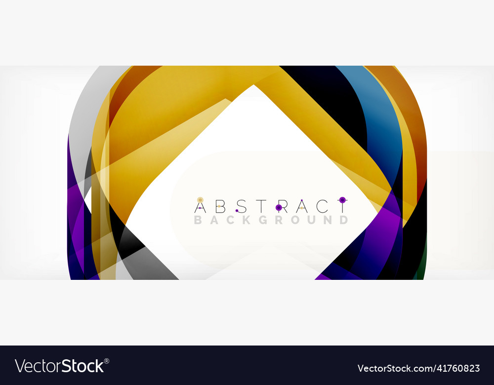 Abstract square shape with overlapping waves Vector Image