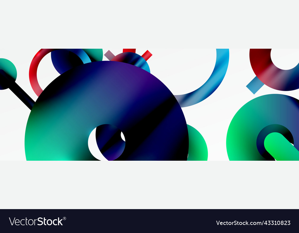 Circle Composition Abstract Background Trendy Vector Image