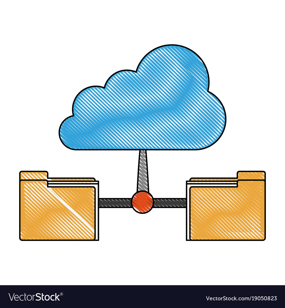 Cloud computing symbol Royalty Free Vector Image