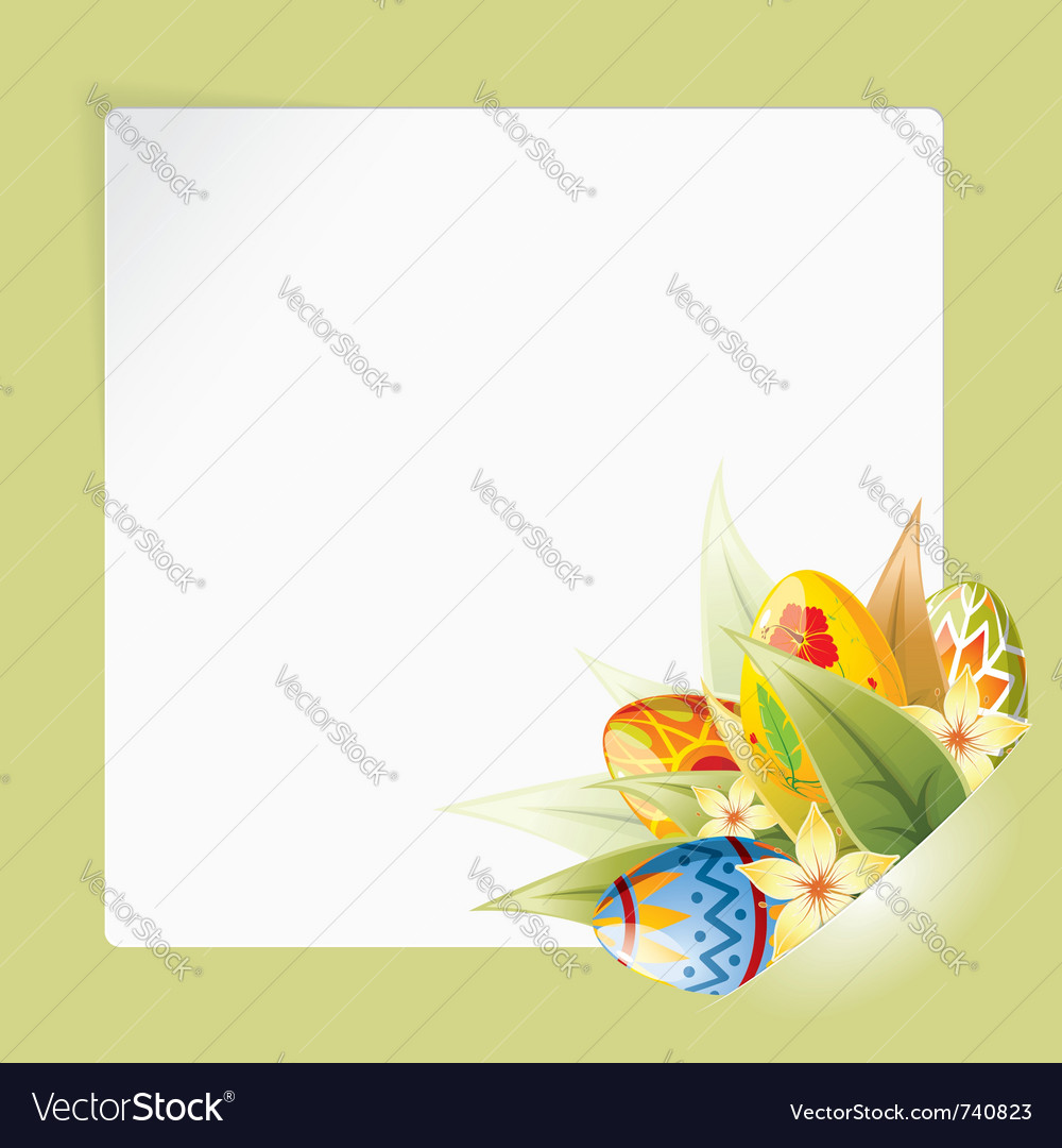 Easter frame Royalty Free Vector Image - VectorStock