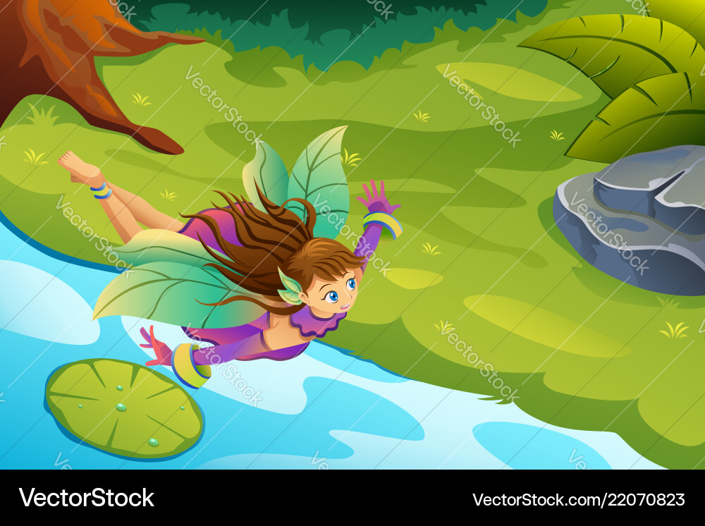 Flying fairy fantasy Royalty Free Vector Image