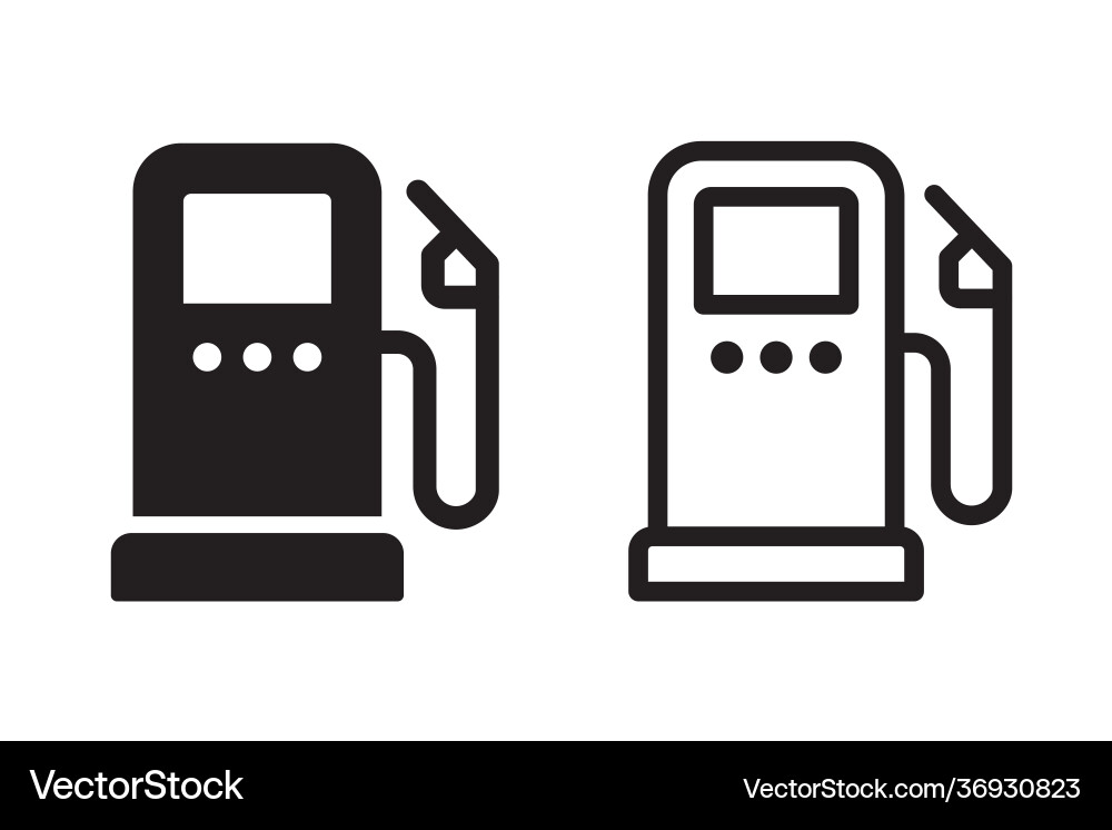 Fuel station icon on white background Royalty Free Vector