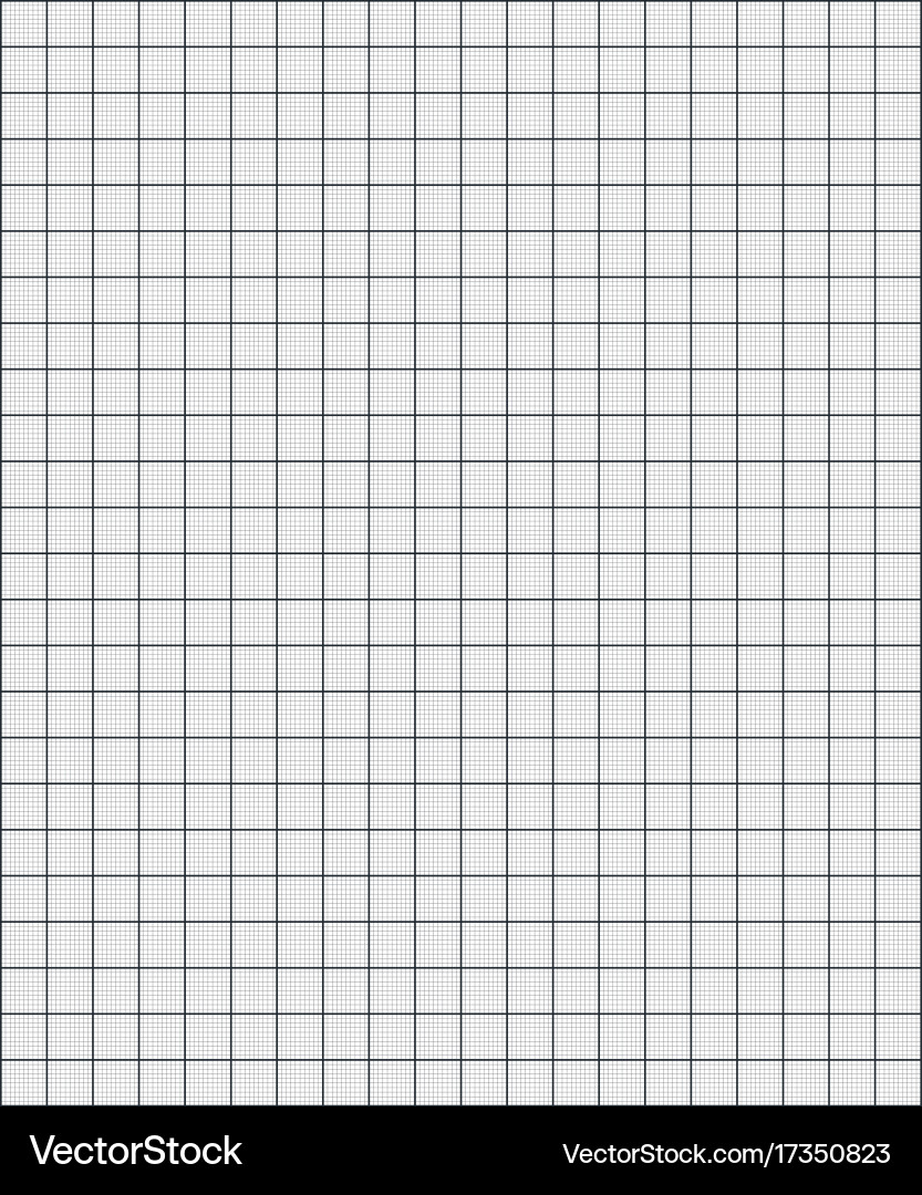 Graph paper coordinate grid squared Royalty Free Vector