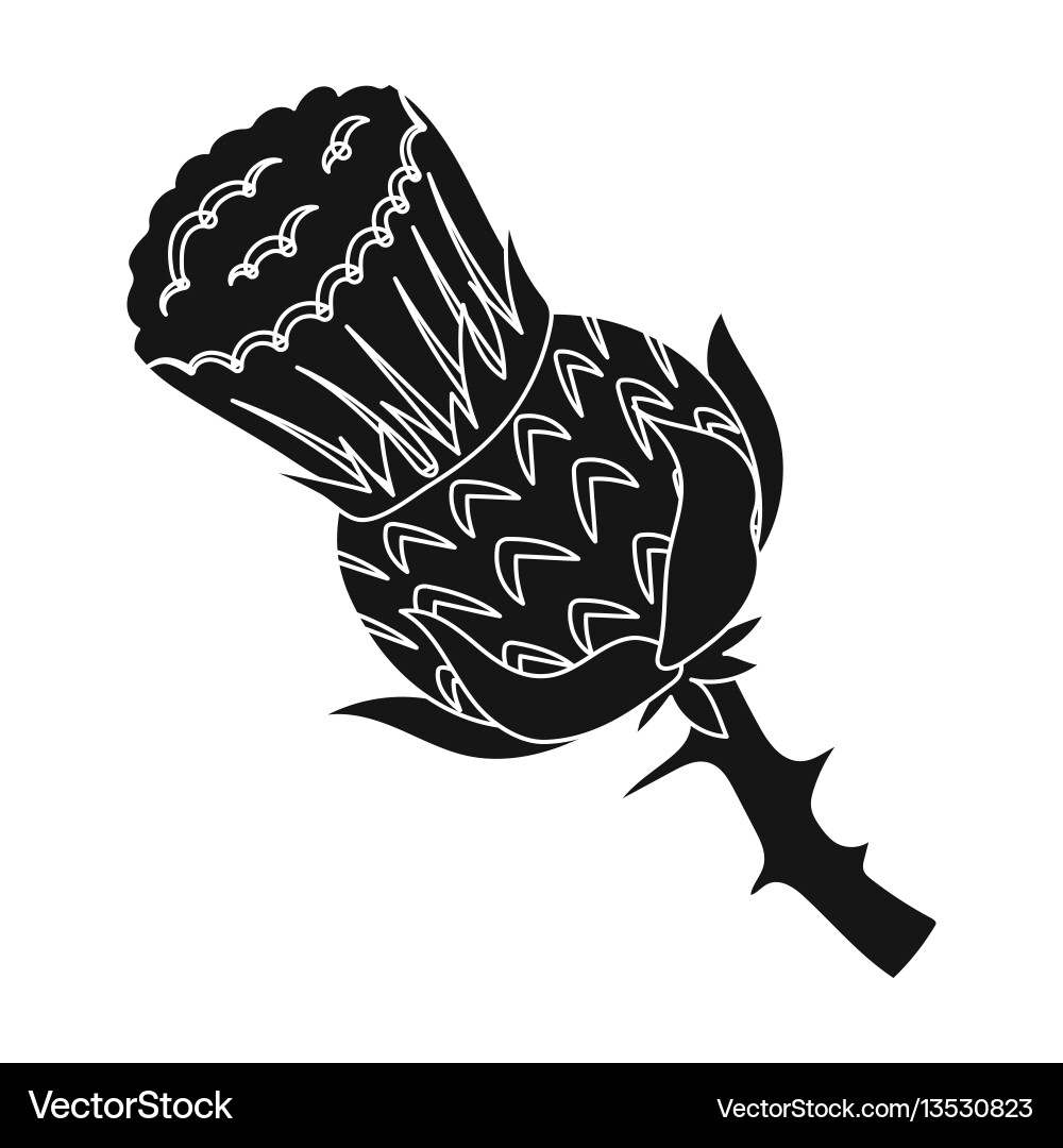 Heather icon in black style isolated on white Vector Image