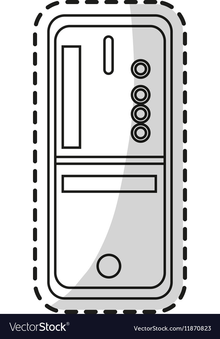 Isolated cpu device design Royalty Free Vector Image