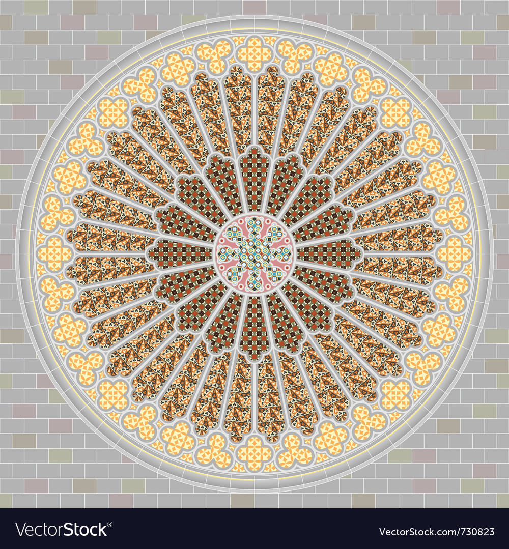 Rose window Royalty Free Vector Image - VectorStock