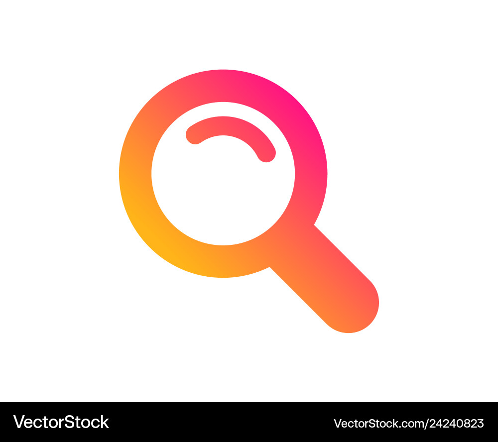 Search icon magnifying glass sign Royalty Free Vector Image