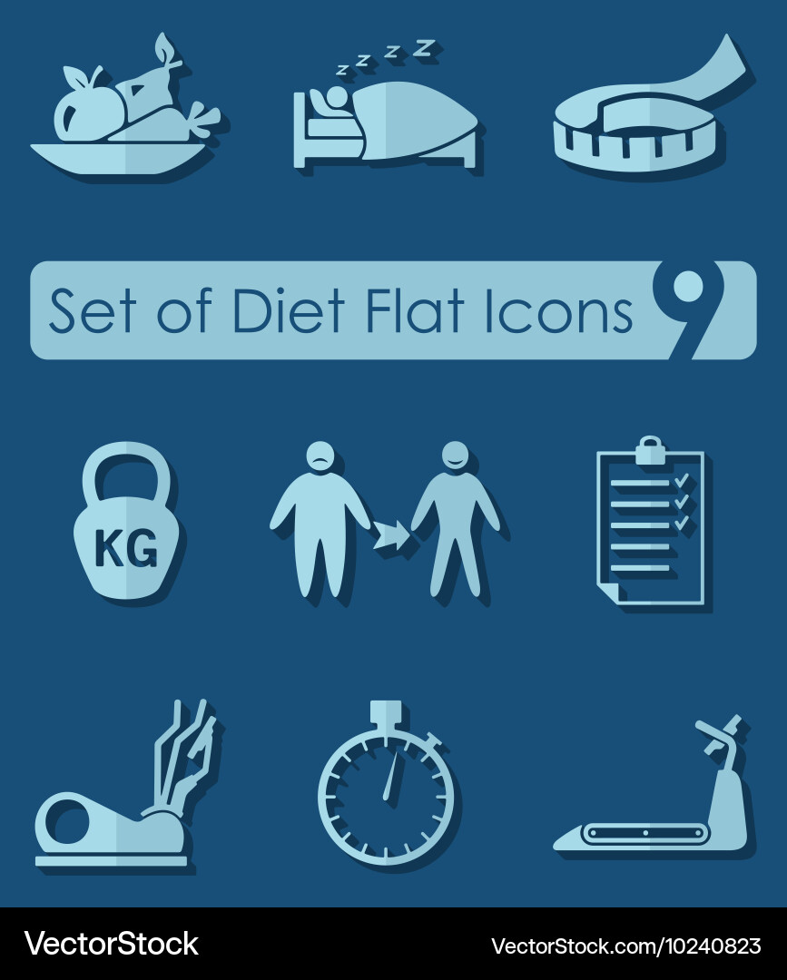 Set of diet icons Royalty Free Vector Image - VectorStock