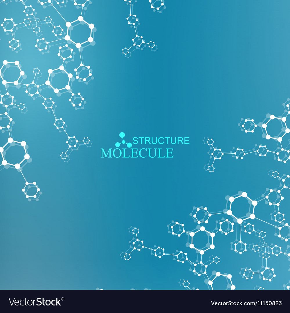 Structure molecule and communication dna atom Vector Image