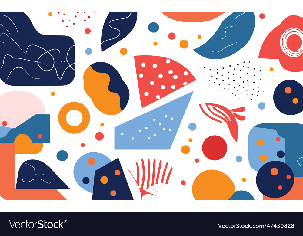 Abstract geometric flat pattern Royalty Free Vector Image