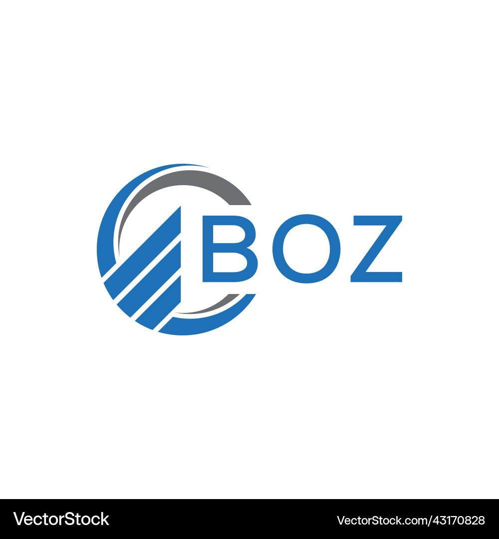 Boz flat accounting logo design on white Vector Image