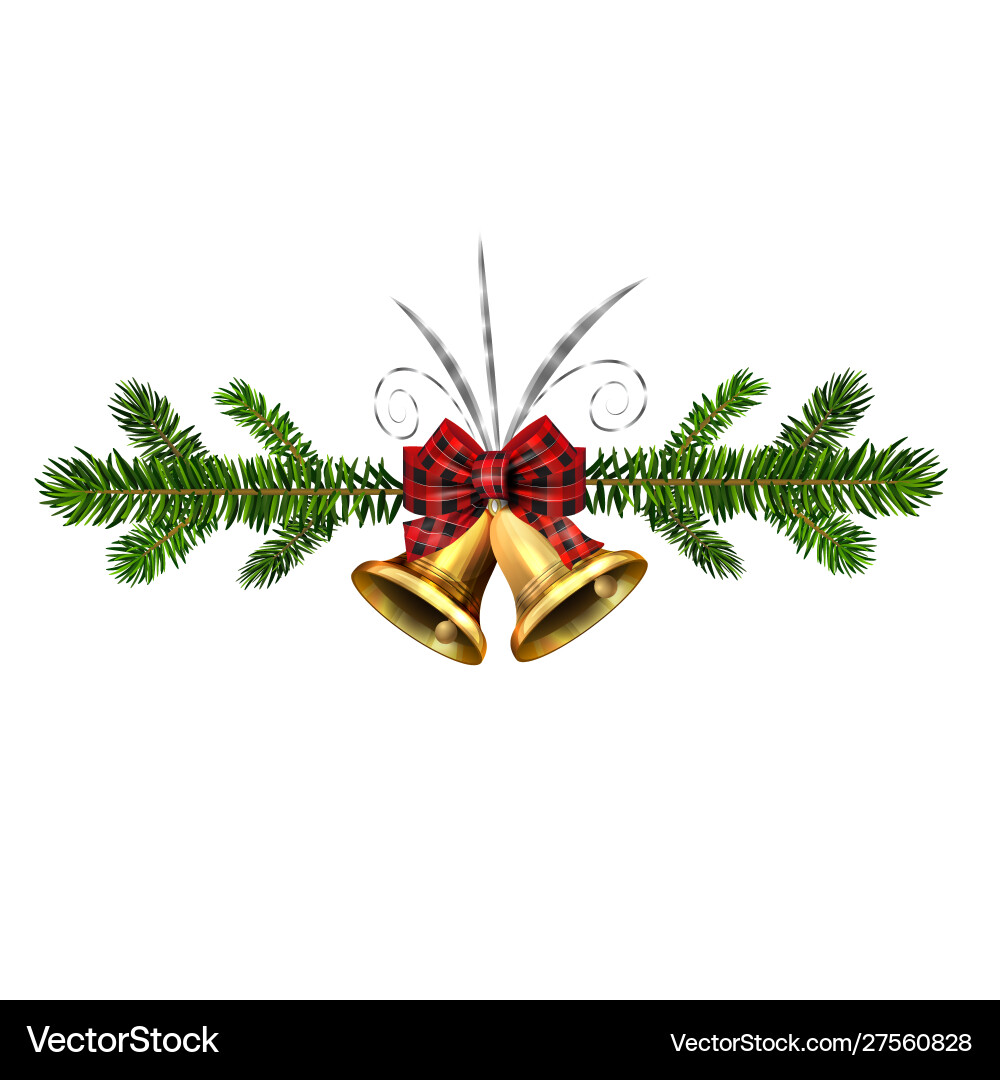 Christmas decoration with evergreen trees Vector Image